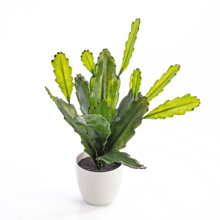 Cactus de plástico ROJAN, en tiesto decorativo, verde, 35cm ...