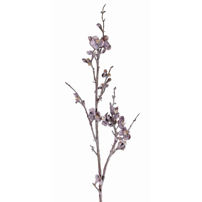 Ramillete manzano artificial YUKI, flores, helado, gris-lila,90cm ...
