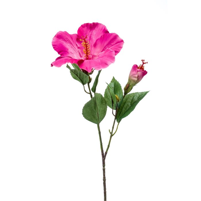 Flor de hibisco textil OAHU con flores, rosa, 65cm